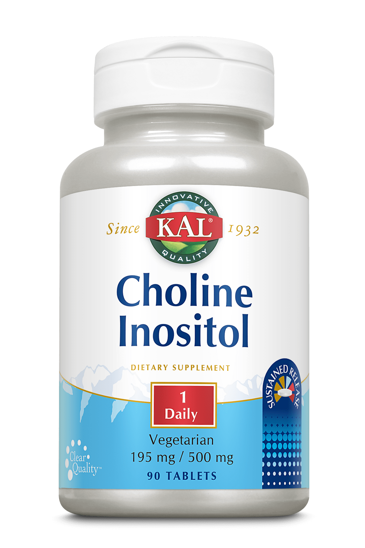 KAL Choline Inositol 195/500 mg | 1 Daily, Sustained Release | Healthy ...
