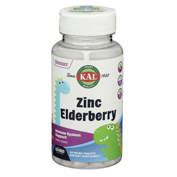 KAL Dinosaurs Zinc Elderberry ActivMelt | Kids Healthy Immune Support ...