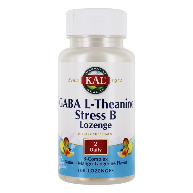 KAL GABA L-Theanine Stress B Lozenge | Healthy Relaxation, Mood & Focus ...