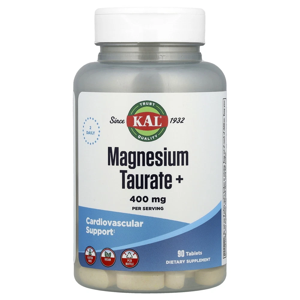 KAL Magnesium Taurate 400 mg 90 Tablets Vegan, Vegetarian - Walmart.com