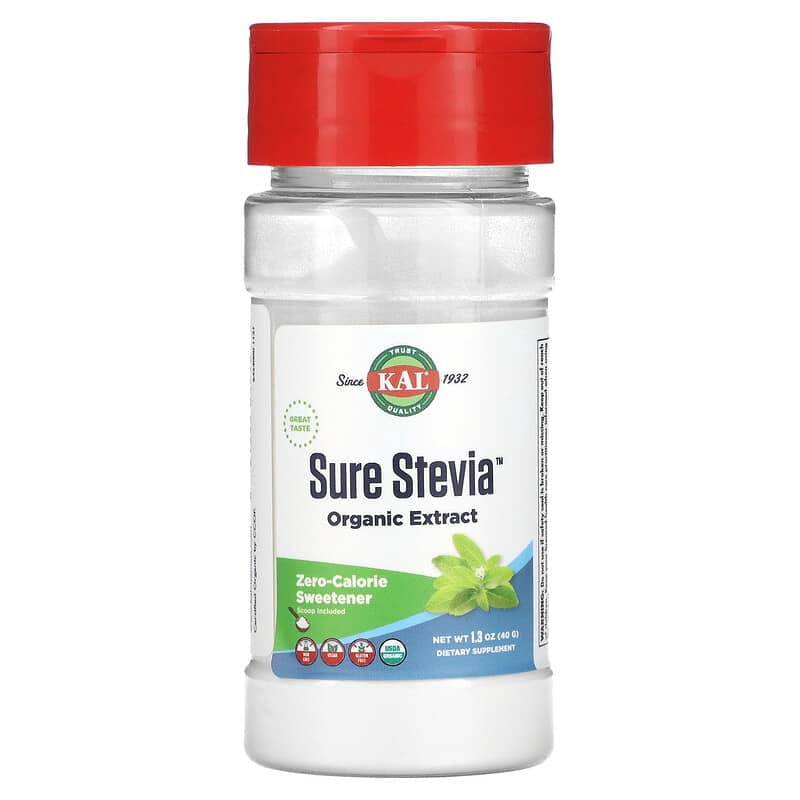 KAL, Organic Sure Stevia Extract, 1.3 oz Pack of 2 - Walmart.com