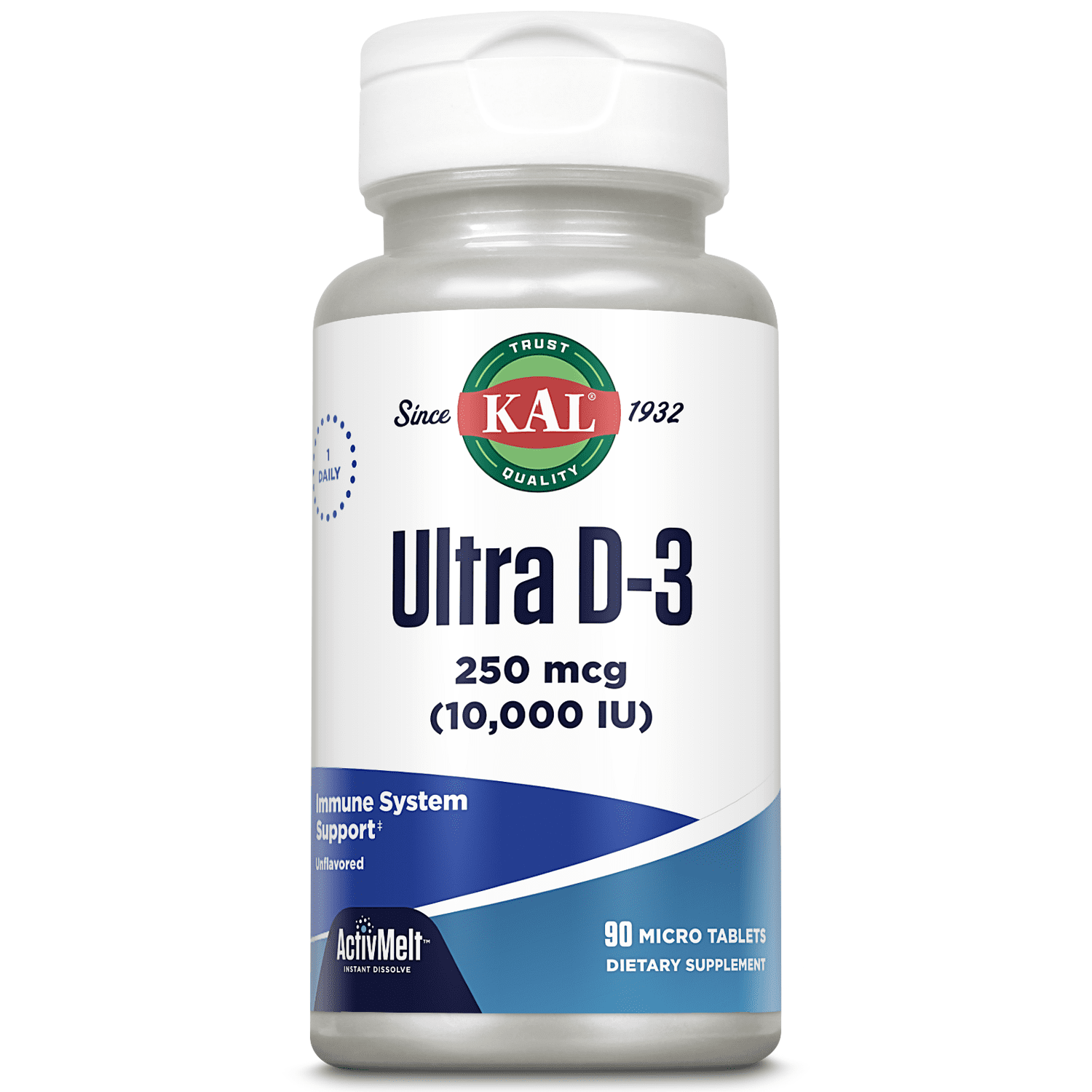 KAL Ultra D-3 10000 IU ActivMelt 10000iu 90ct - Walmart.com