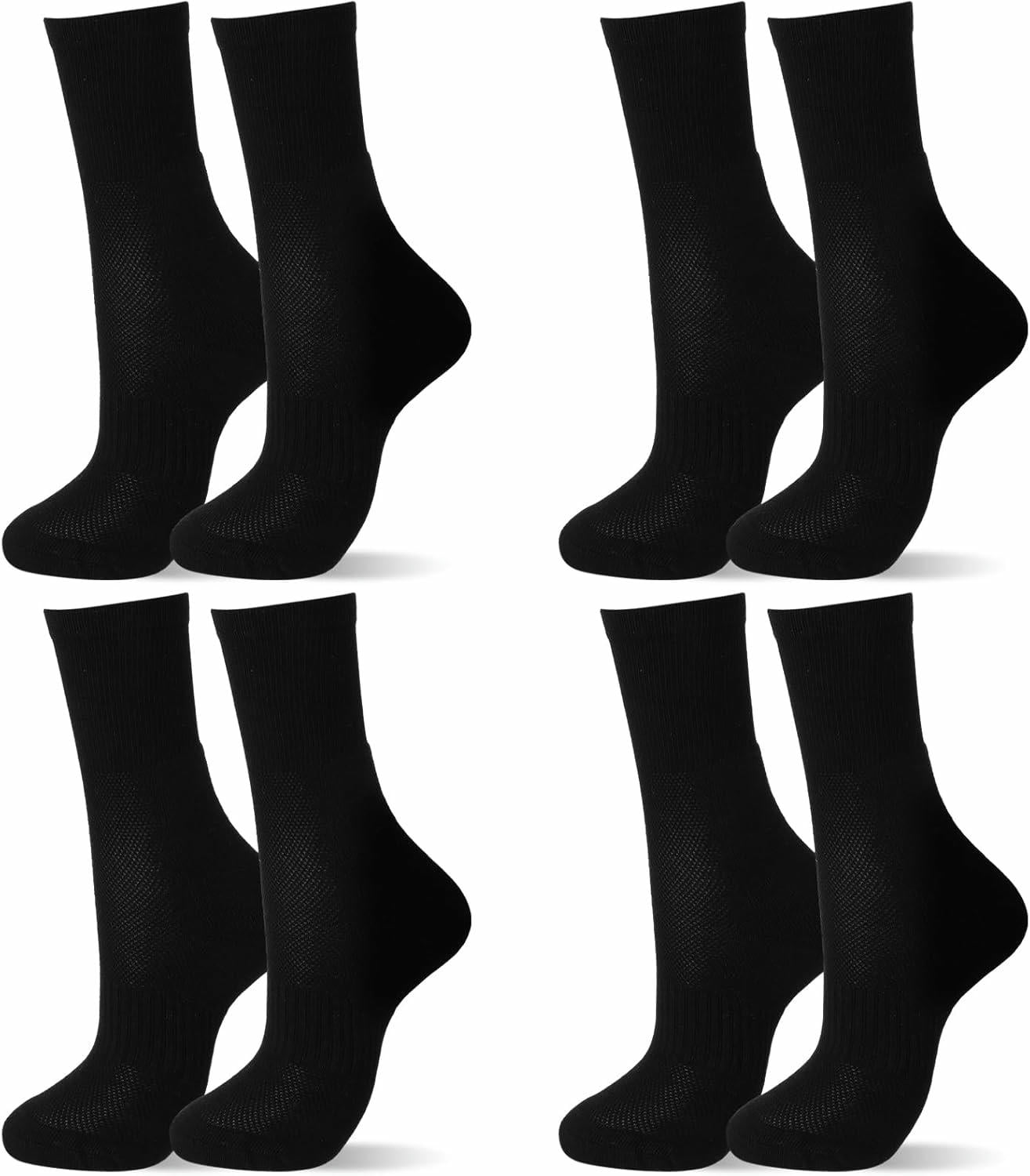 KALAKALA 4 Pairs Anti Blister Cushion Heel Padded Socks Terry Towel ...