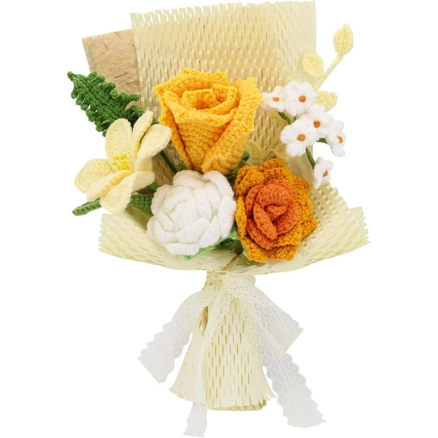 KALAKALA Crochet Flowers Crochet Bouquet Handmade Crochet Rose Bell ...