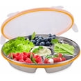 KALAKALA Divided Serving Tray with Lid 6 Compartments, 10.4 Inch ...