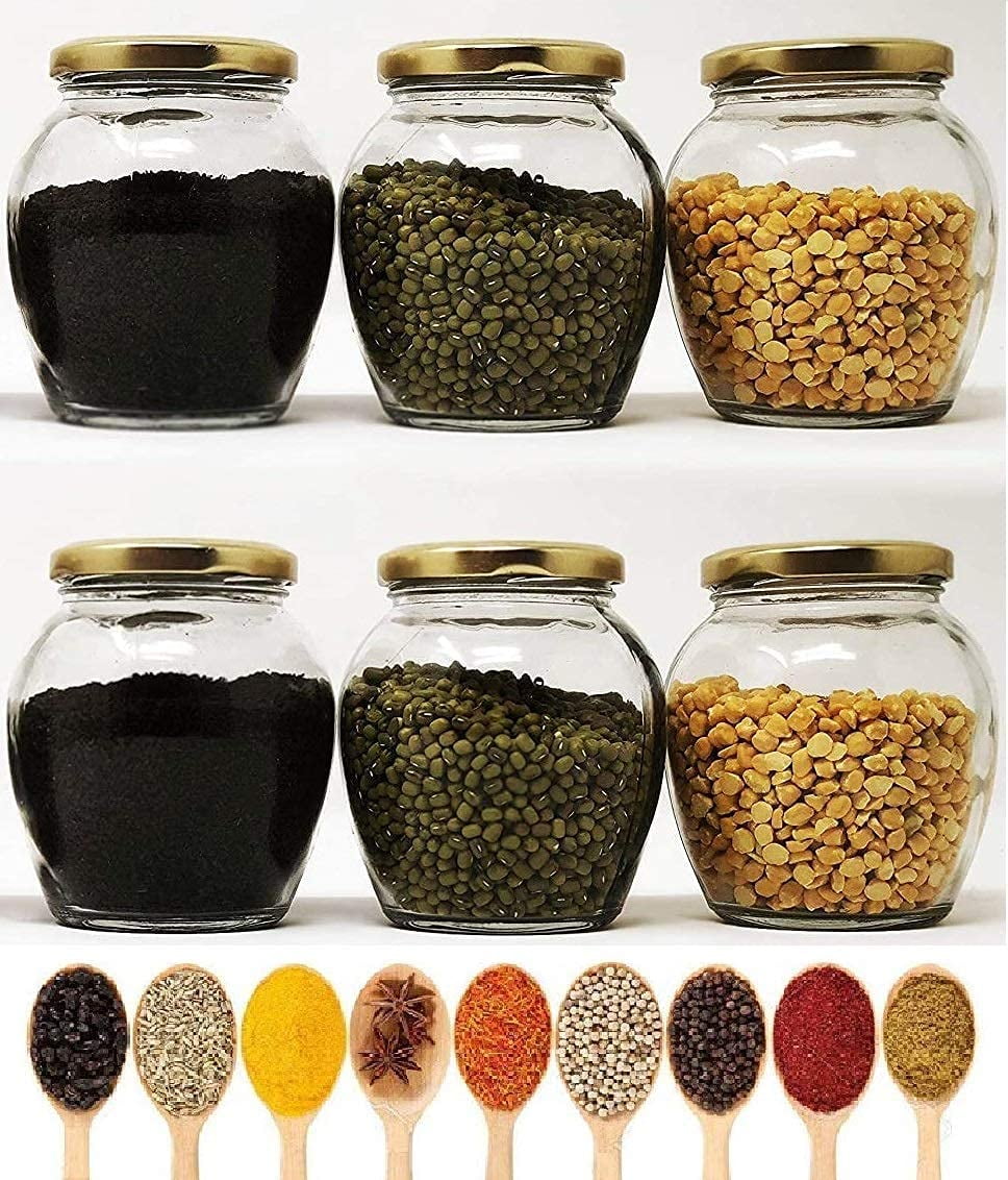 KALAKUNJ Air Tight Matka Glass Jars Kitchen Accessories Transparent ...