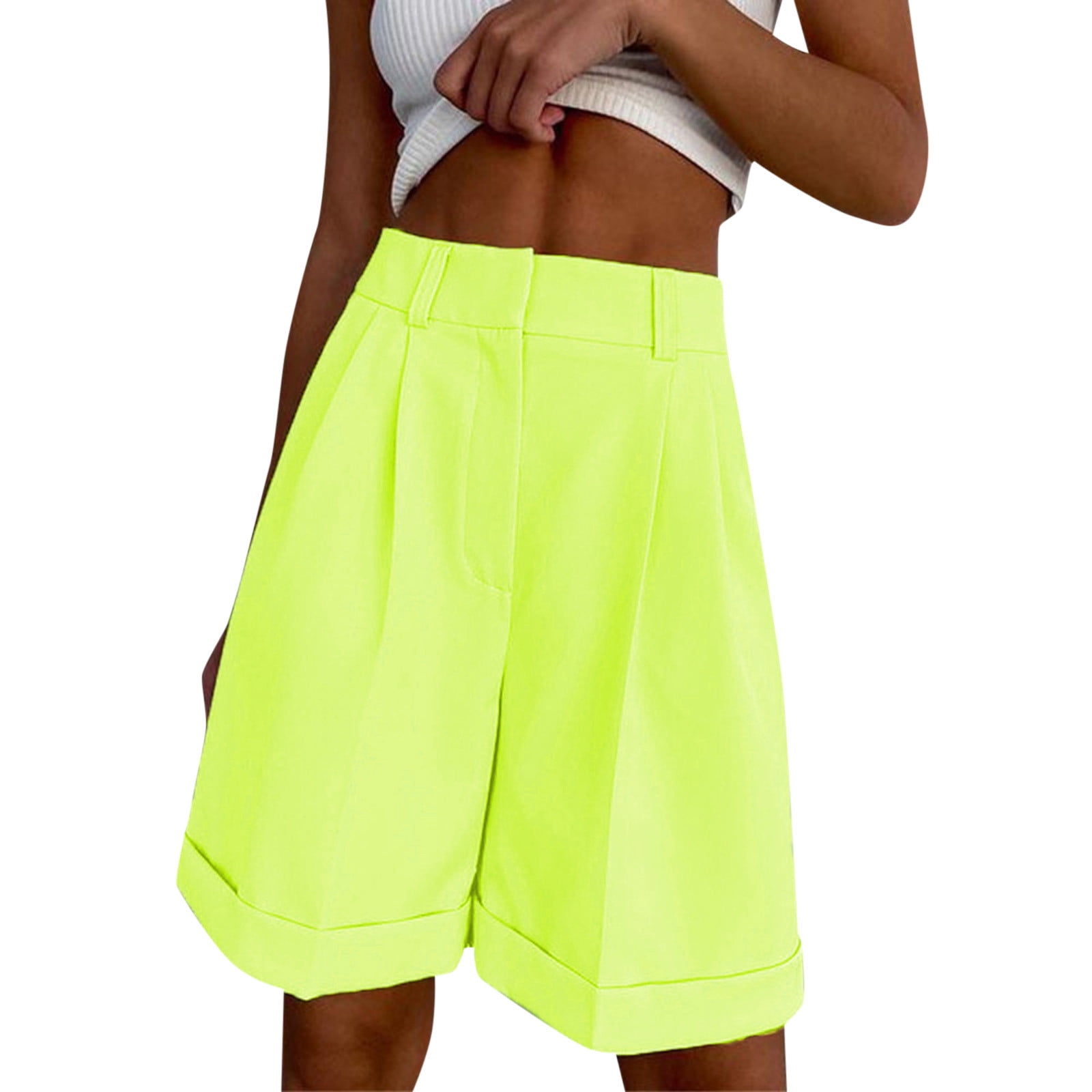 KALE High Waisted Shorts Women Fashion Casual Multicolor Suit Zipper ...