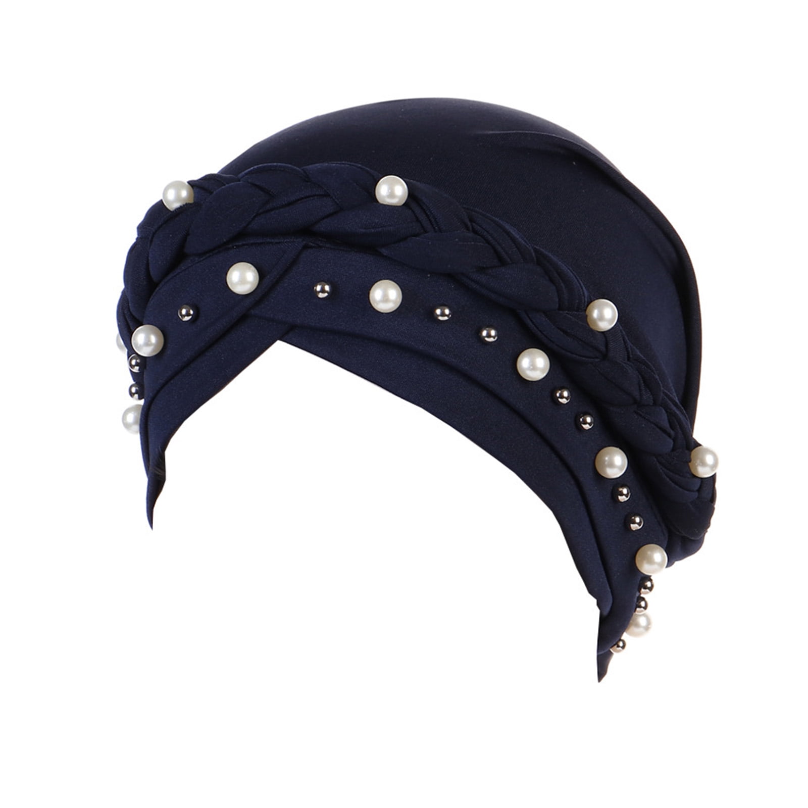 KALE Turban Single Braid Pearl Cultural Head Wrap Navy - Walmart.com