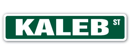 KALEB Street Sign Childrens Name Room Sign | Indoor/Outdoor | 36" Wide ...