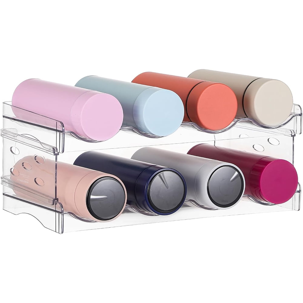 KALEFU Stackable and Removable Water Bottle Cup Organizer Holder Rack ...