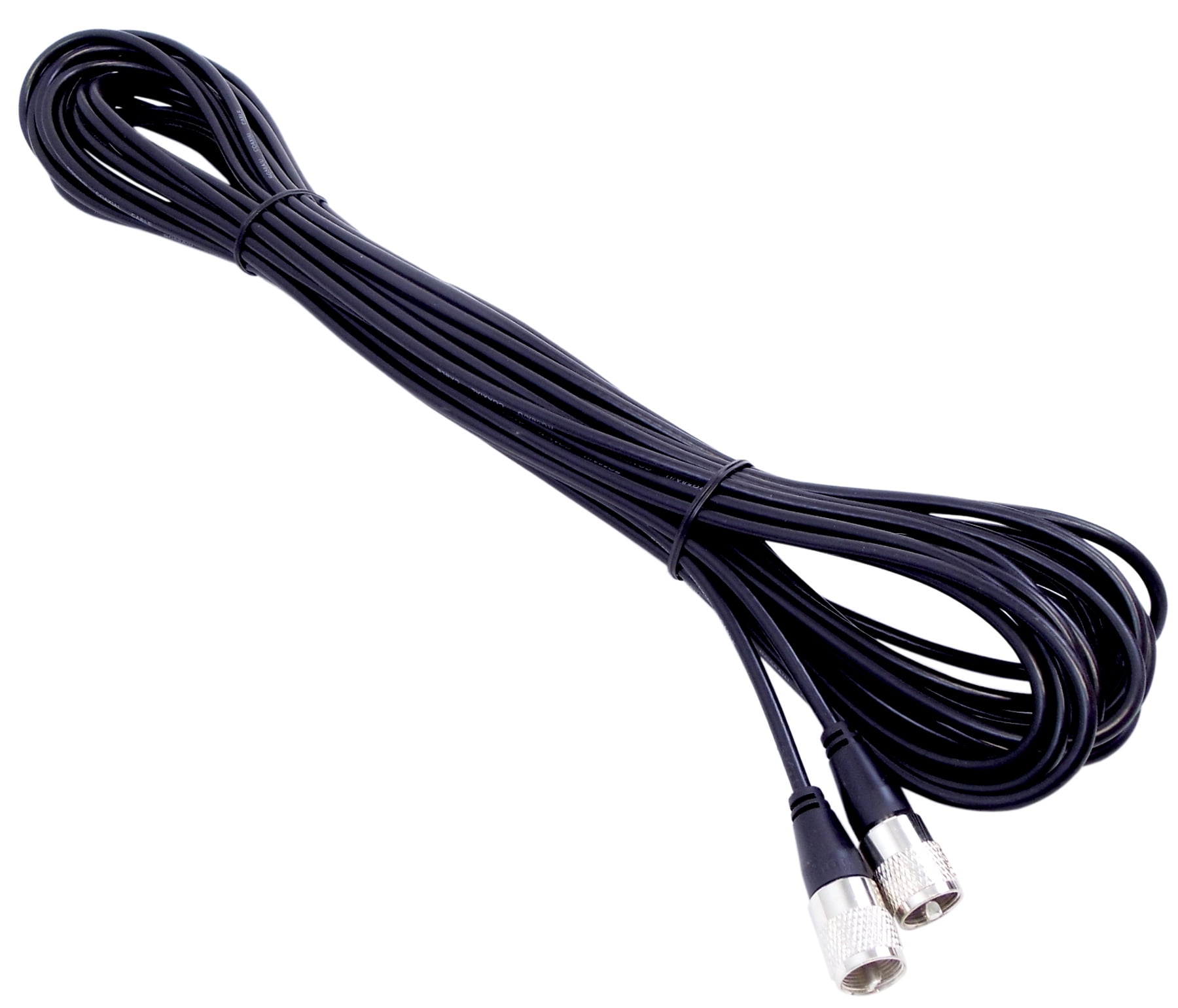 kalibur 50 foot black rg58a/u coax cable assembly with molded pl259 ...
