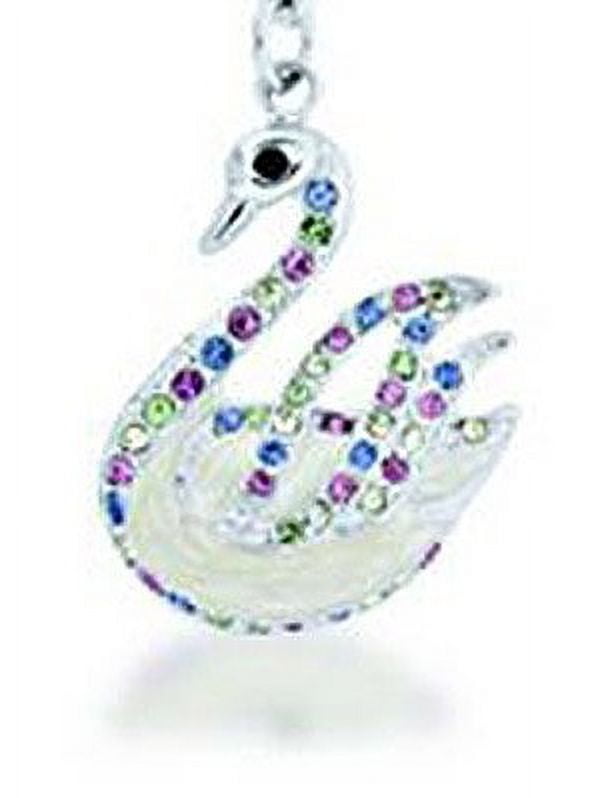 KALIFANO White Swan Keychain made with Swarovski Crystals - Walmart.com