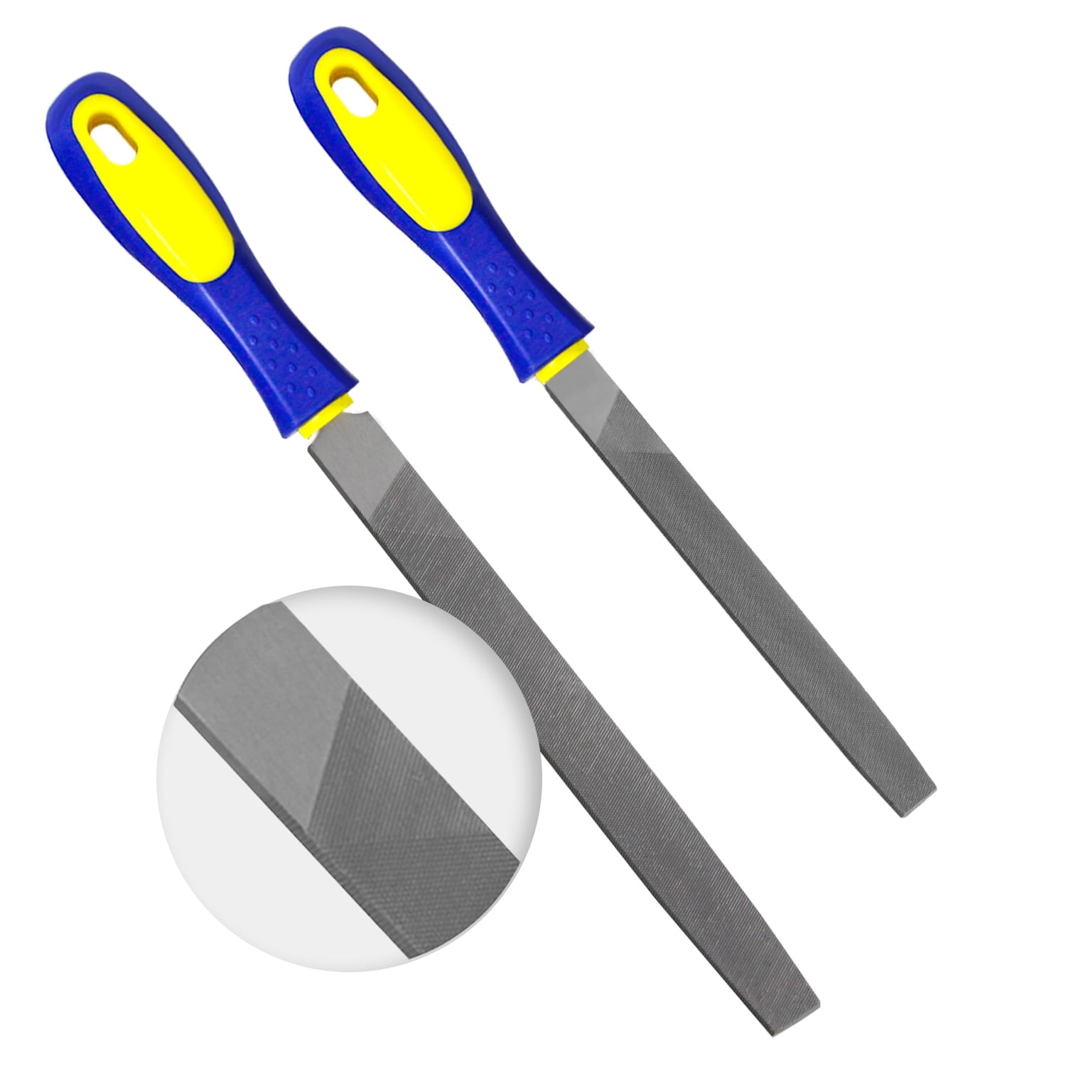 KALIM 2-Piece 6'' & 8'' Heavy Duty File Set - 6'' Flat/8'' Flat High ...