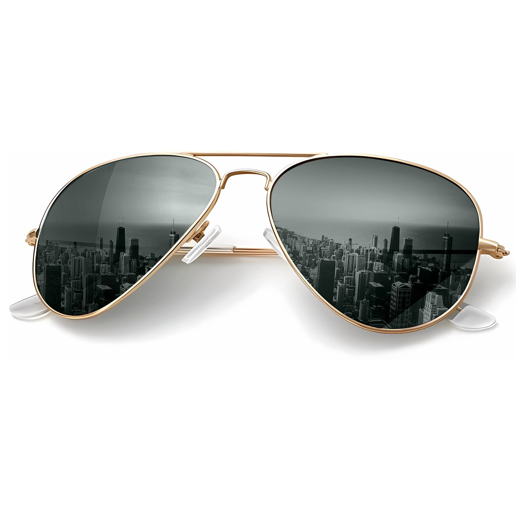KALIYADI Polarized Aviator Sunglasses for Men Women Metal Sun glasses ...