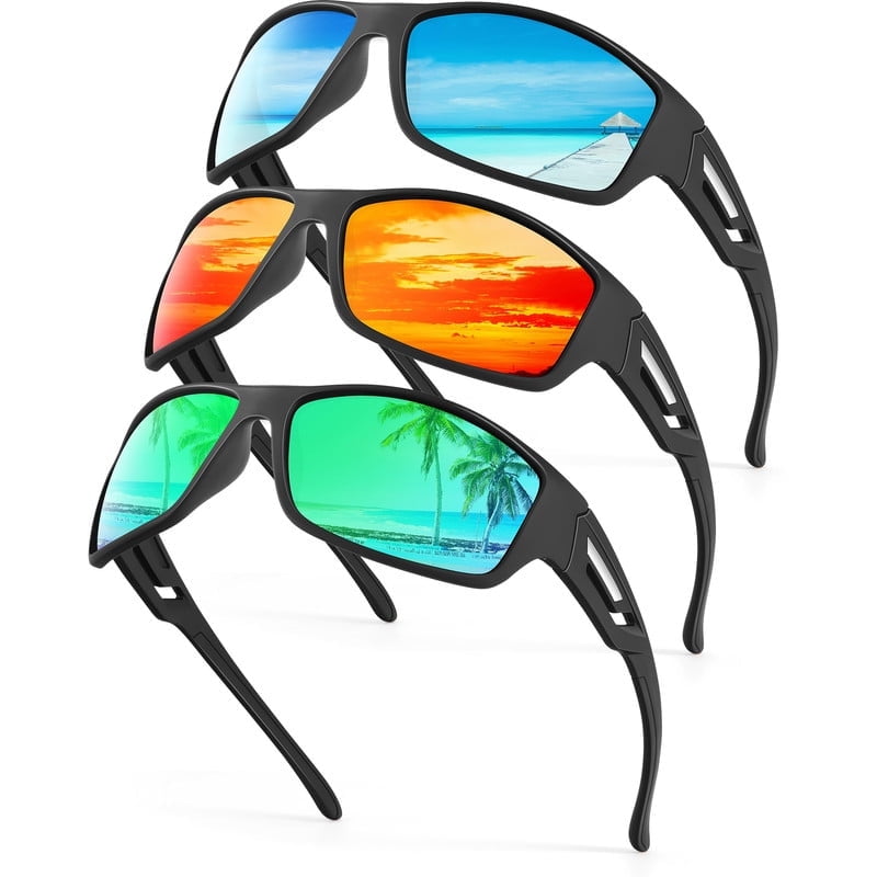 KALIYADI Sunglasses-Men Polarized Sports Sun-glasses: Mens Sunglasses ...