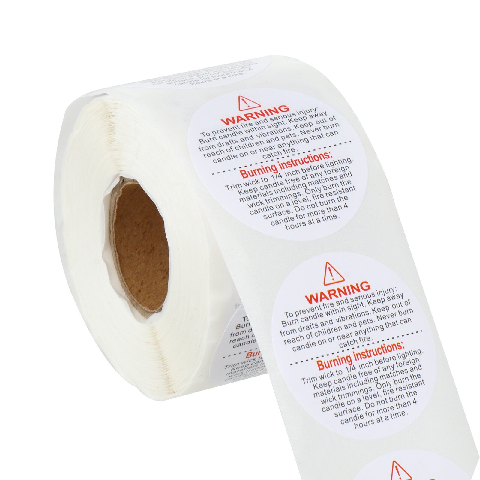 KALLORY 1 Roll Caution Stickers Multi Color Square Sticker for Candle ...