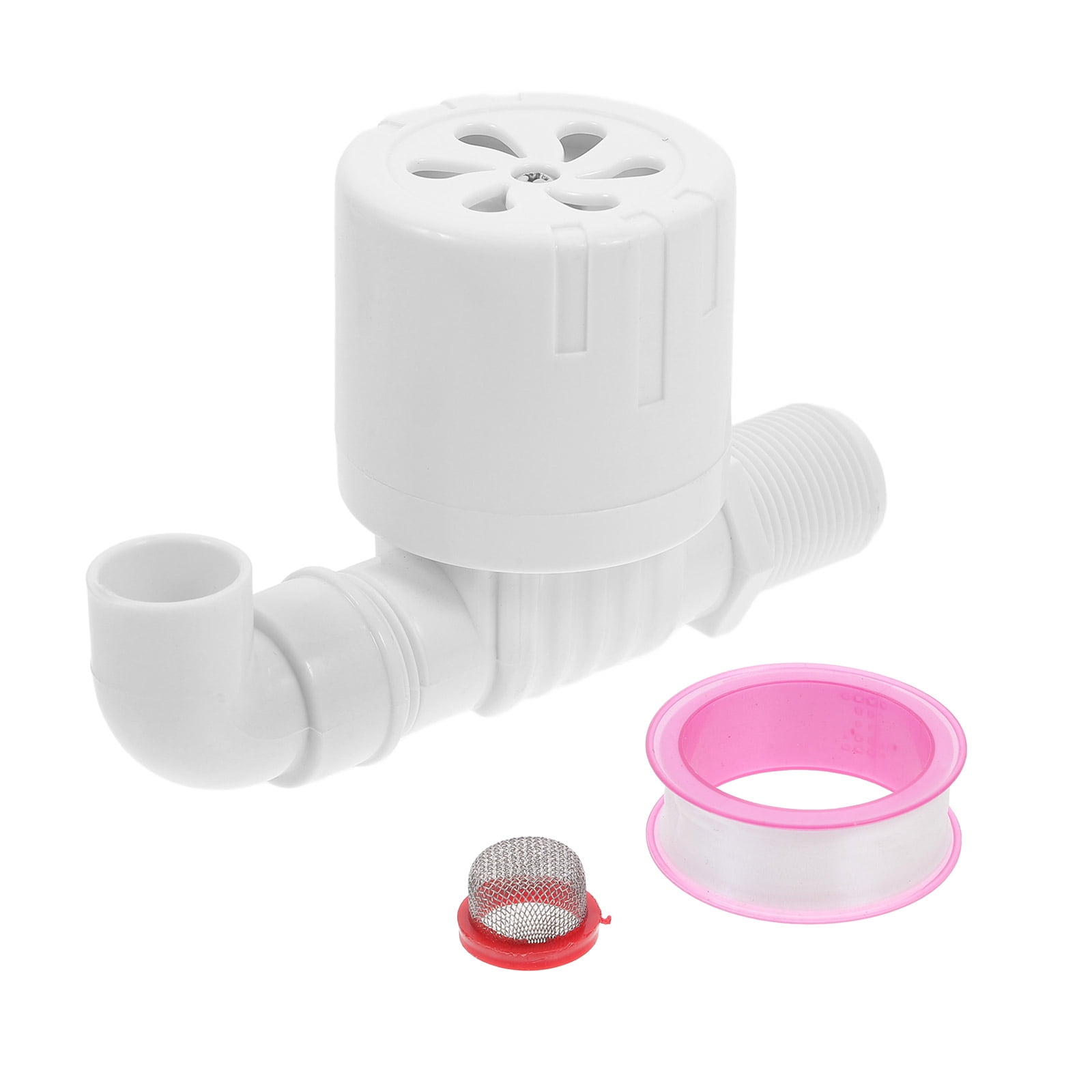 KALLORY Water Float Valve White Plastic Auto Fill Farm Tank Valve Easy ...