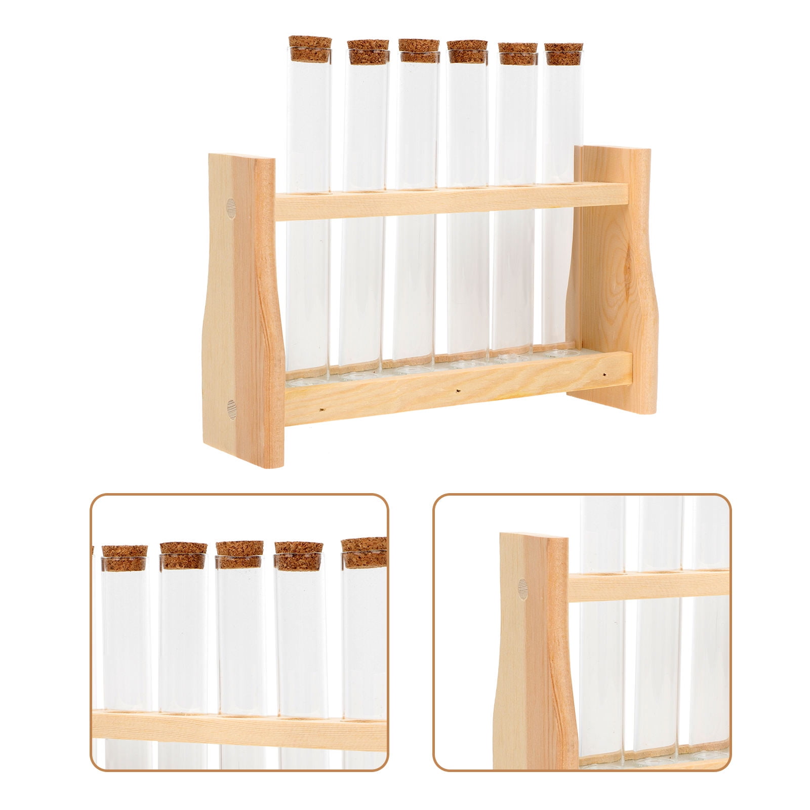 KALLORY 1 Set Glass Test Tubes Holder with Multifunctional Test Tube ...