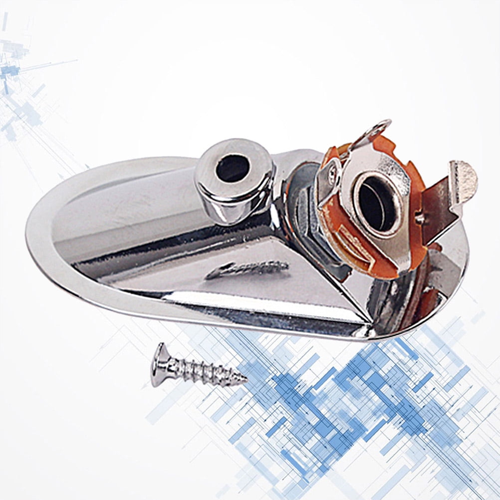 KALLORY 1 Set Guitar Output Jack Socket Copper Steel Boat Shape For ...