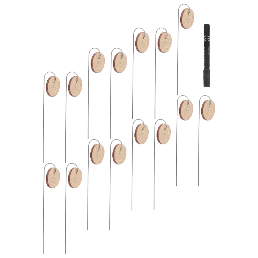 KALLORY 1 Set of Garden Potted Plant Tags Wood Plant Labels Blank ...