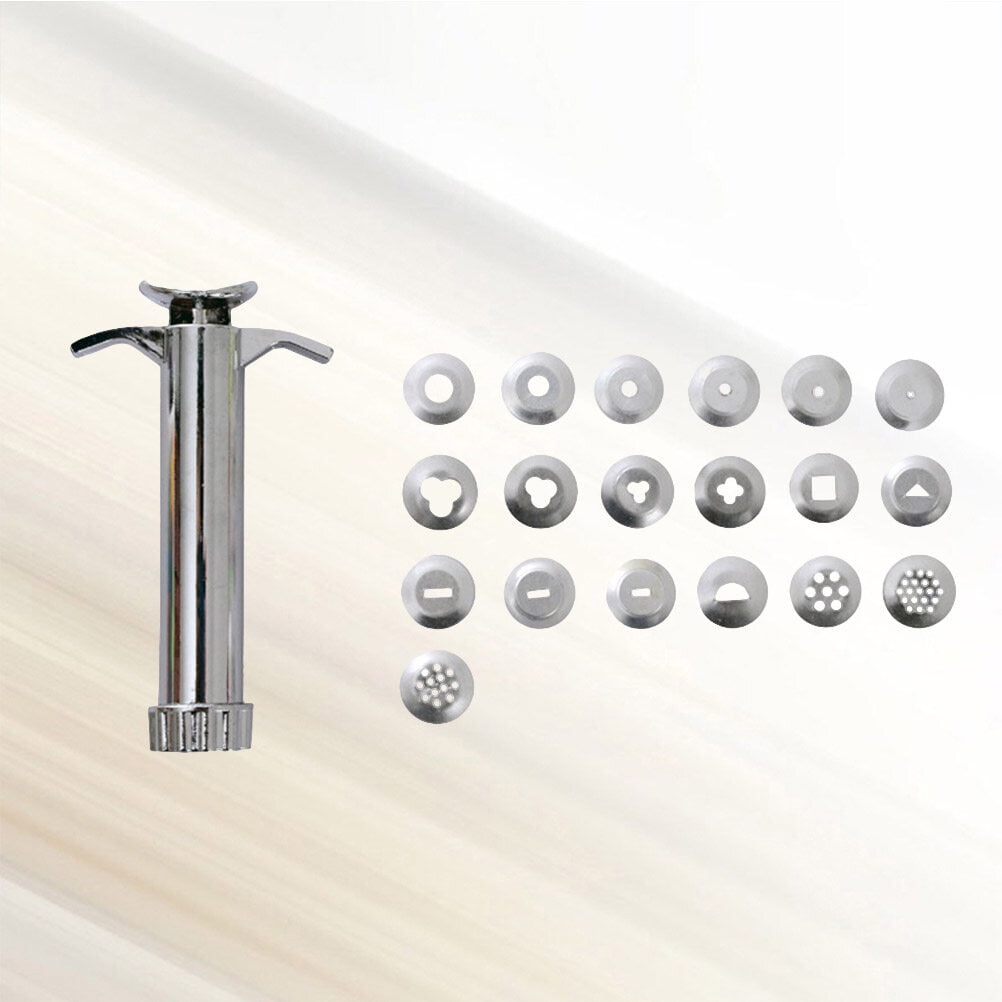 KALLORY 1 Set of Stainless Steel Mud Extruder 19 Simple Extruded Shapes ...
