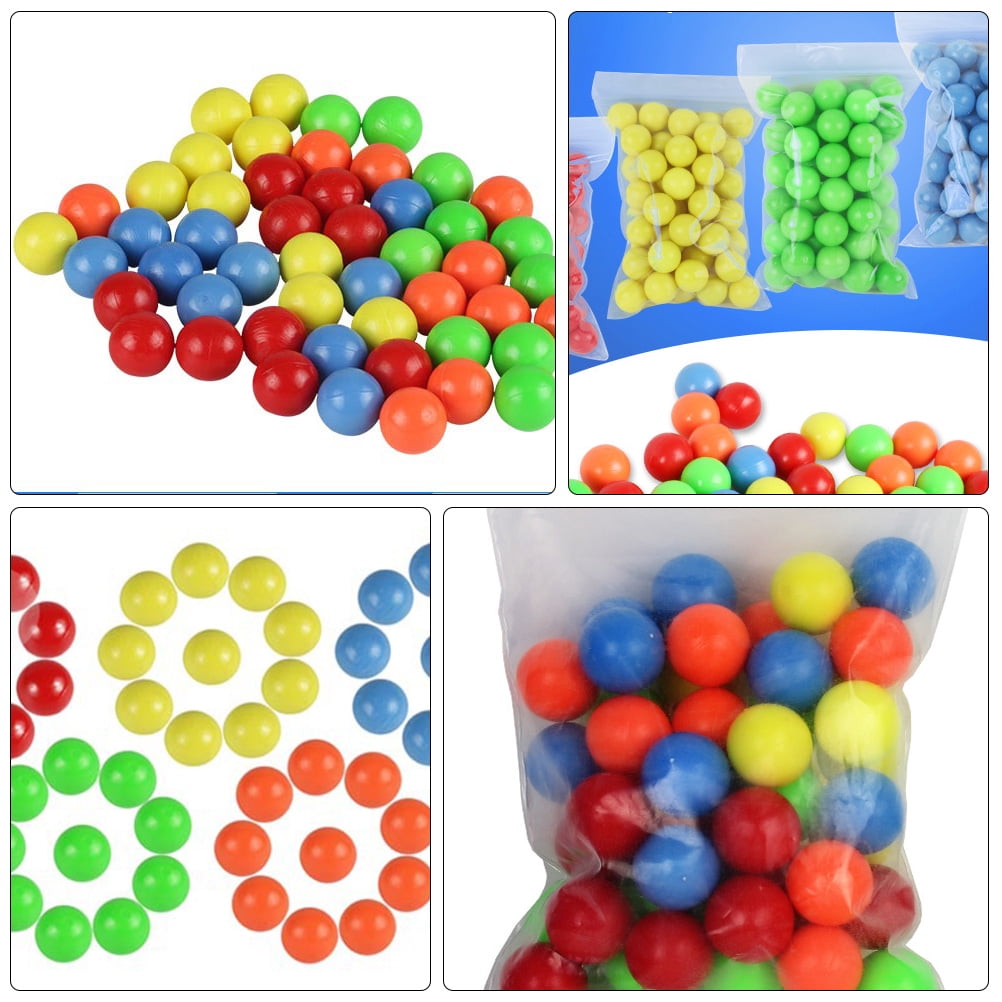KALLORY 100 Pcs Red Colors Colorful Plastic Balls Colored Counting ...