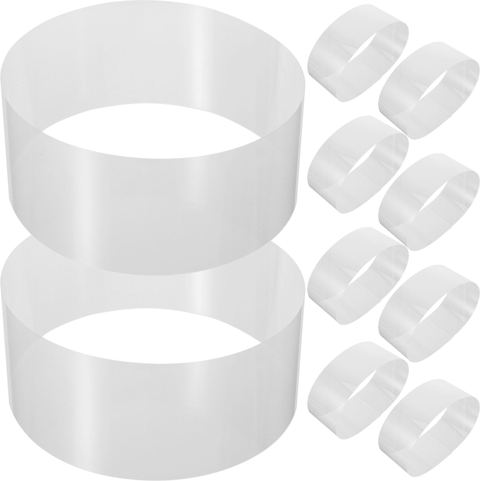 KALLORY Clear Cake Collars Food-Grade Material 100 Sheets 2.6in x 20 ...