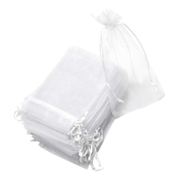KALLORY Convenient Jewelry Bag Portable Storage Pouch Gauze White ...