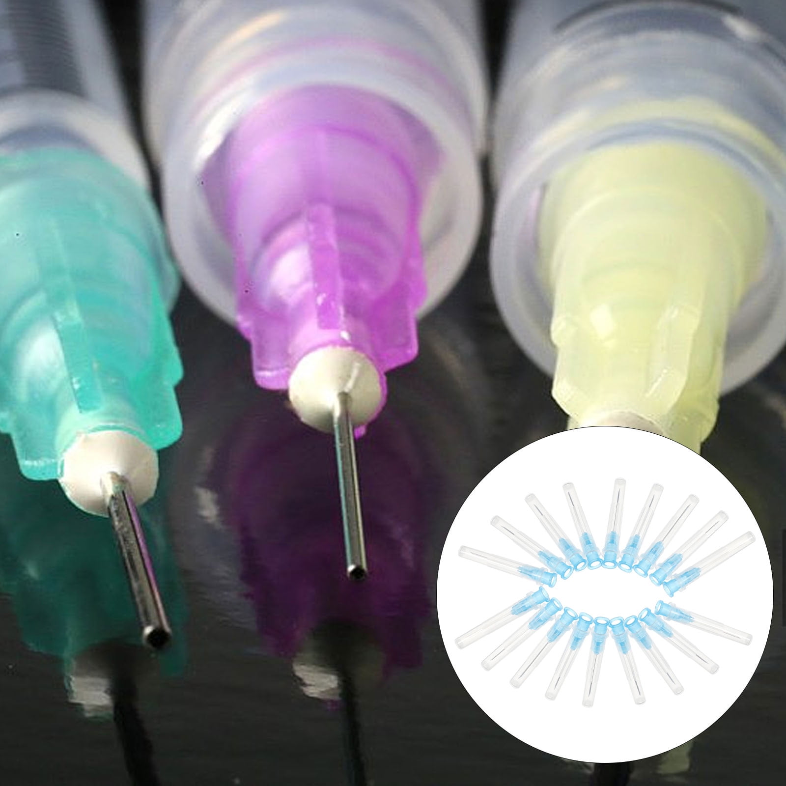 KALLORY 100Pcs Beveled Tip Needle with 6mm Diameter x 25mm Length for ...