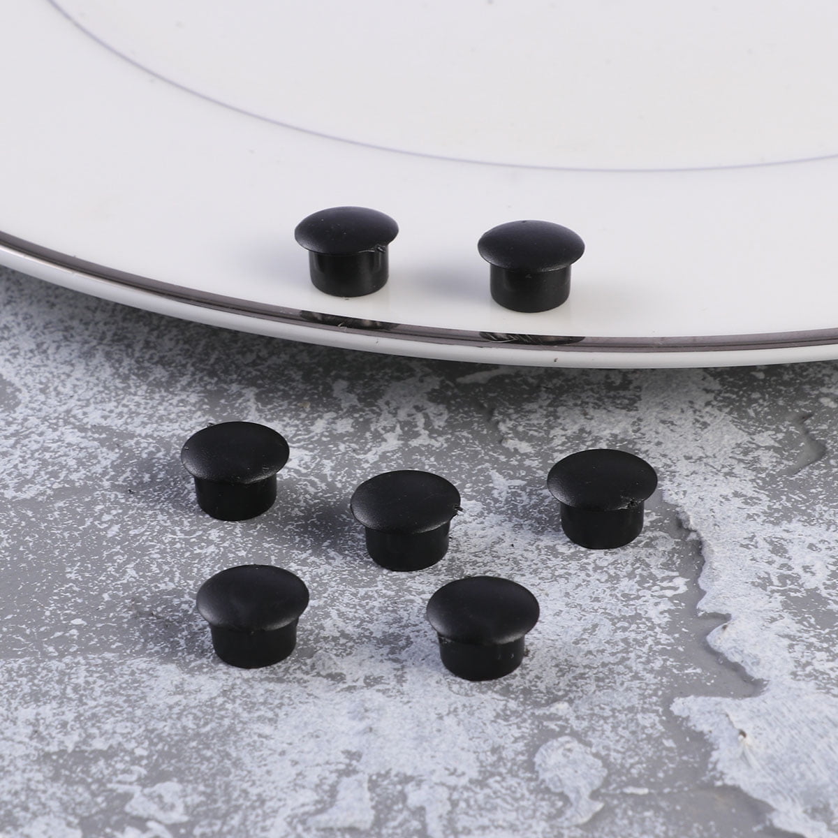 KALLORY 100Pcs Black Plastic Screw Cover for Concealing Holes in ...