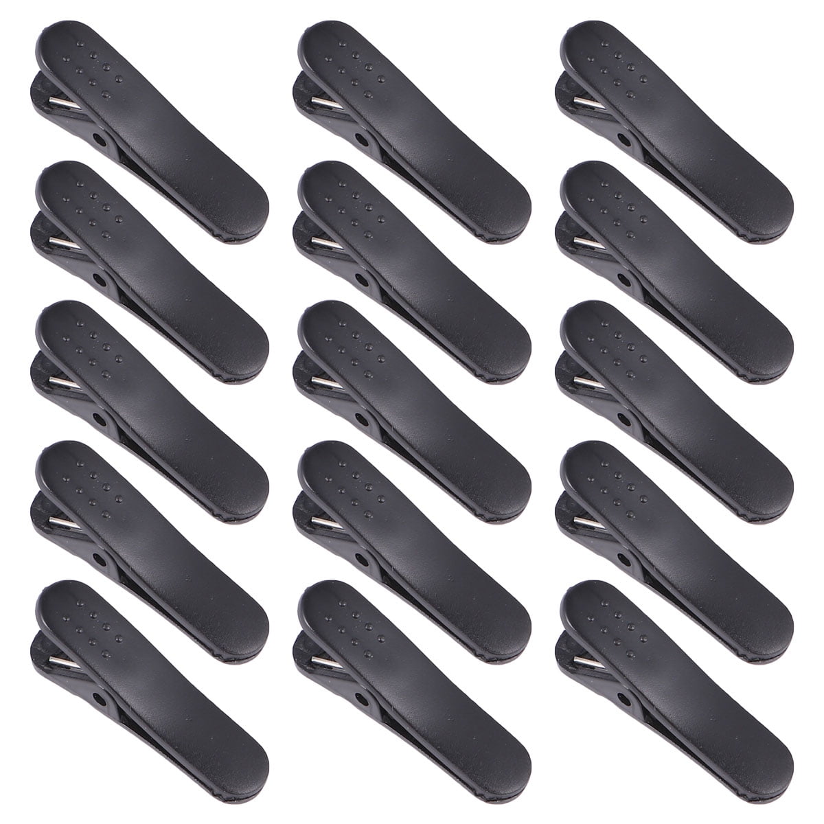 KALLORY Wire Alligator Clips Earphone Cable Clip Plastic 100Pcs Black ...