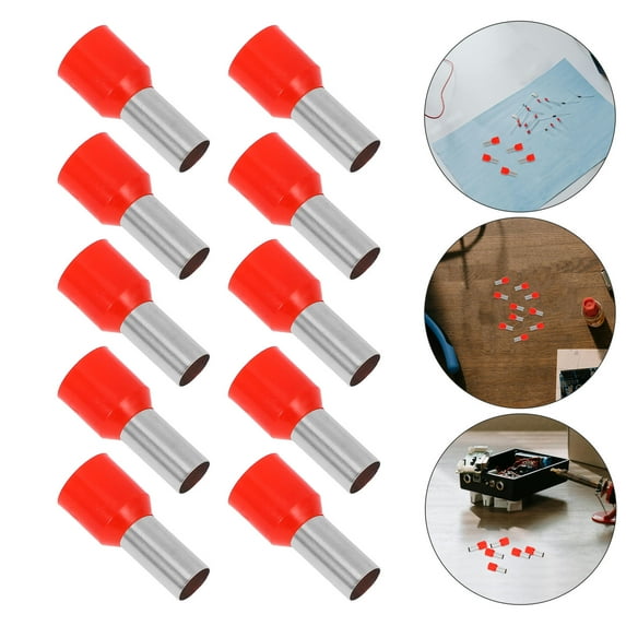 KALLORY 100pcs Ferrule Connectors Wire Ferrules Red Electrical ...