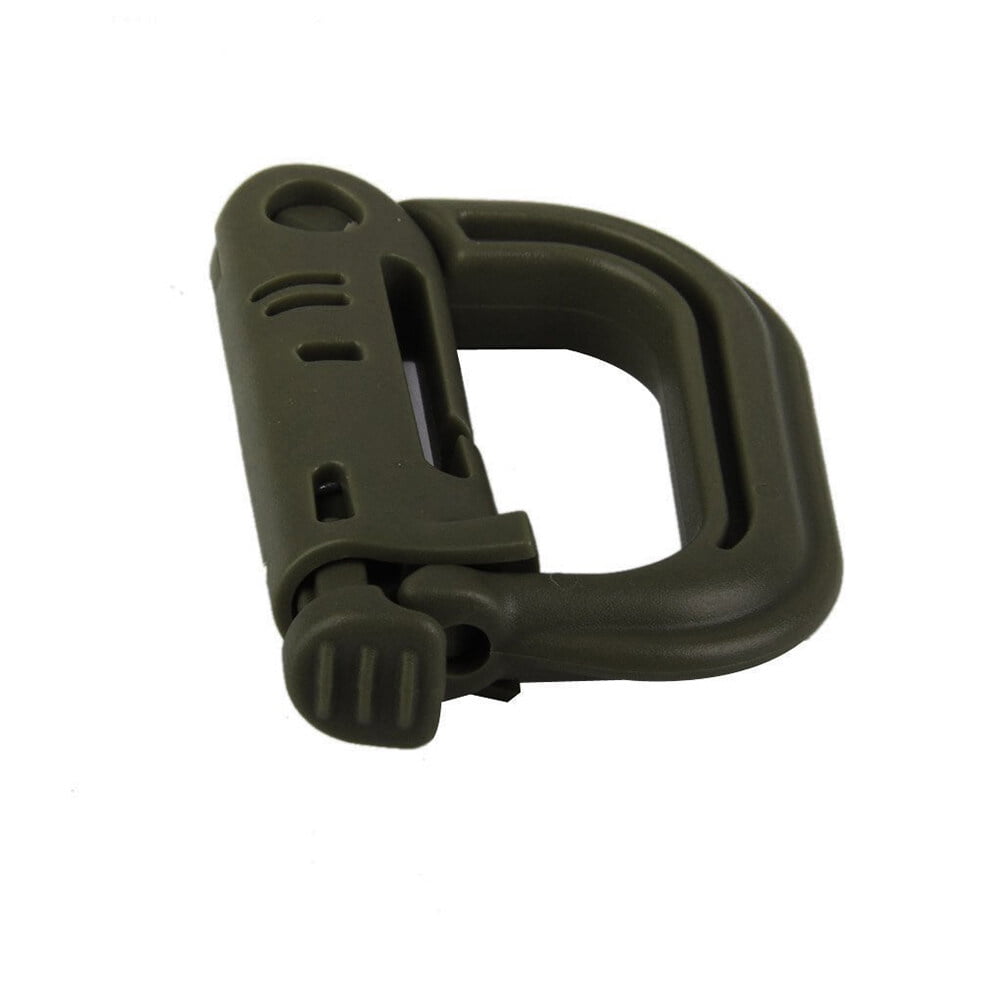 KALLORY Webbing Hook Clip 10Set D-Ring Grimloc Locking Belt Buckle Grey ...
