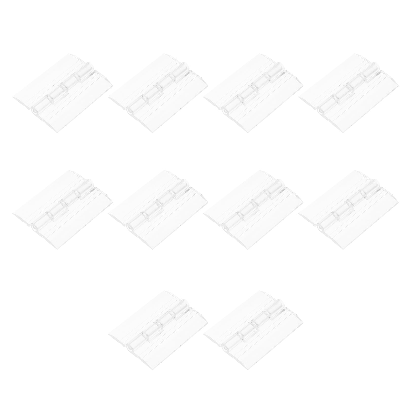 KALLORY 10Pcs Box Hinges Transparent Acrylic Durable Folding Hinges for ...