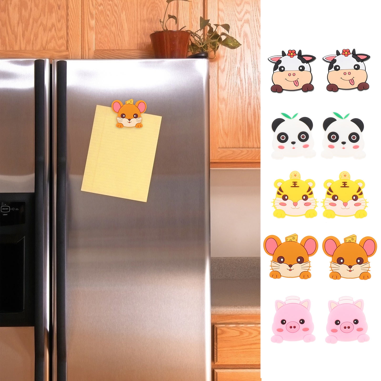 KALLORY Cute Fridge Magnets Aesthetic Cartoon Style Fridge Stickers PVC ...