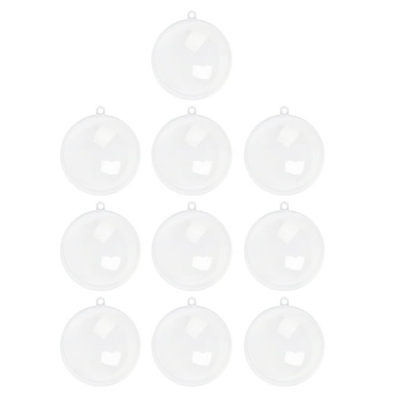 KALLORY 10Pcs Clear Plastic Fillable Ornament Balls for Holiday ...