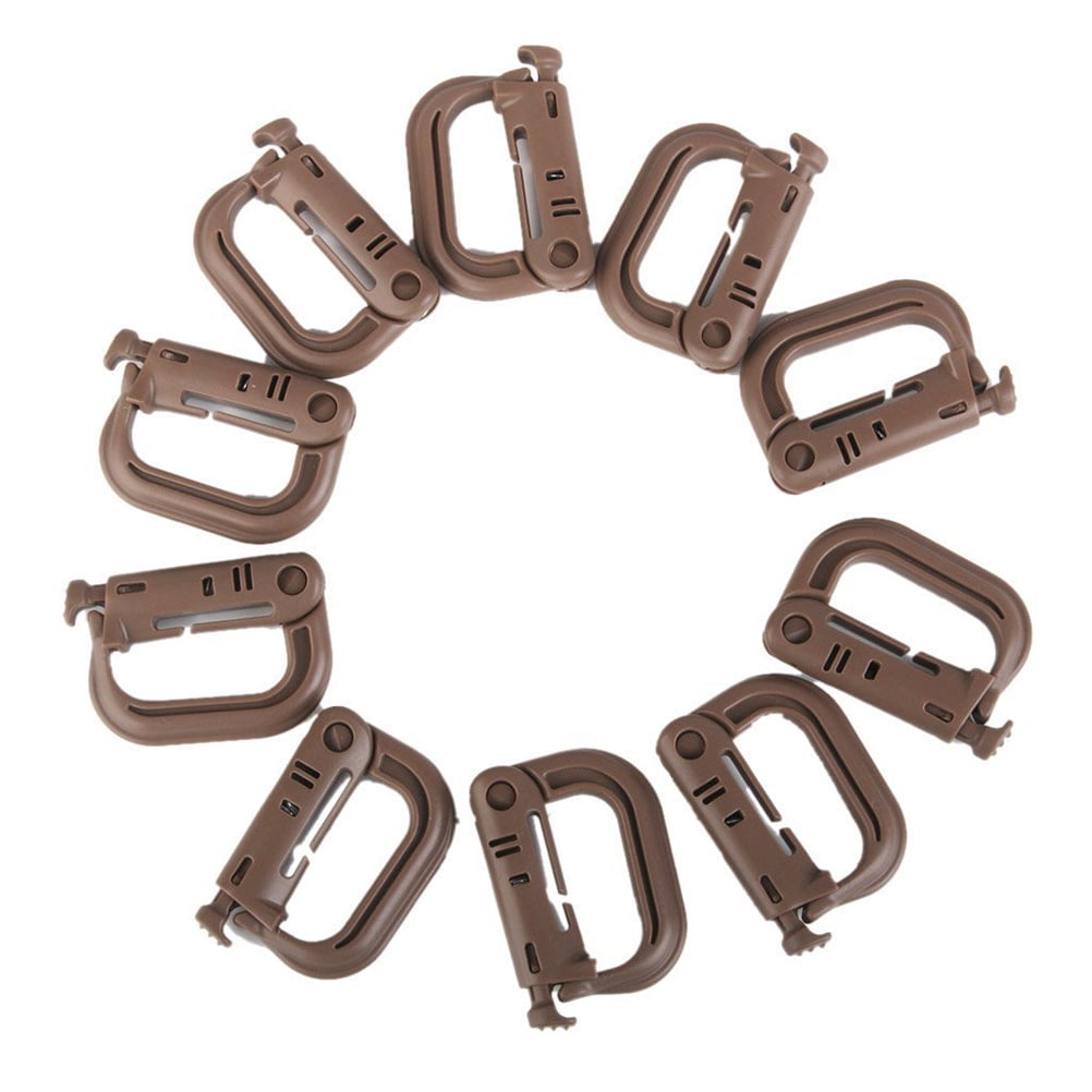 KALLORY 10Pcs D-ring Grimloc Locking Belt Buckle with Snap Closure ...