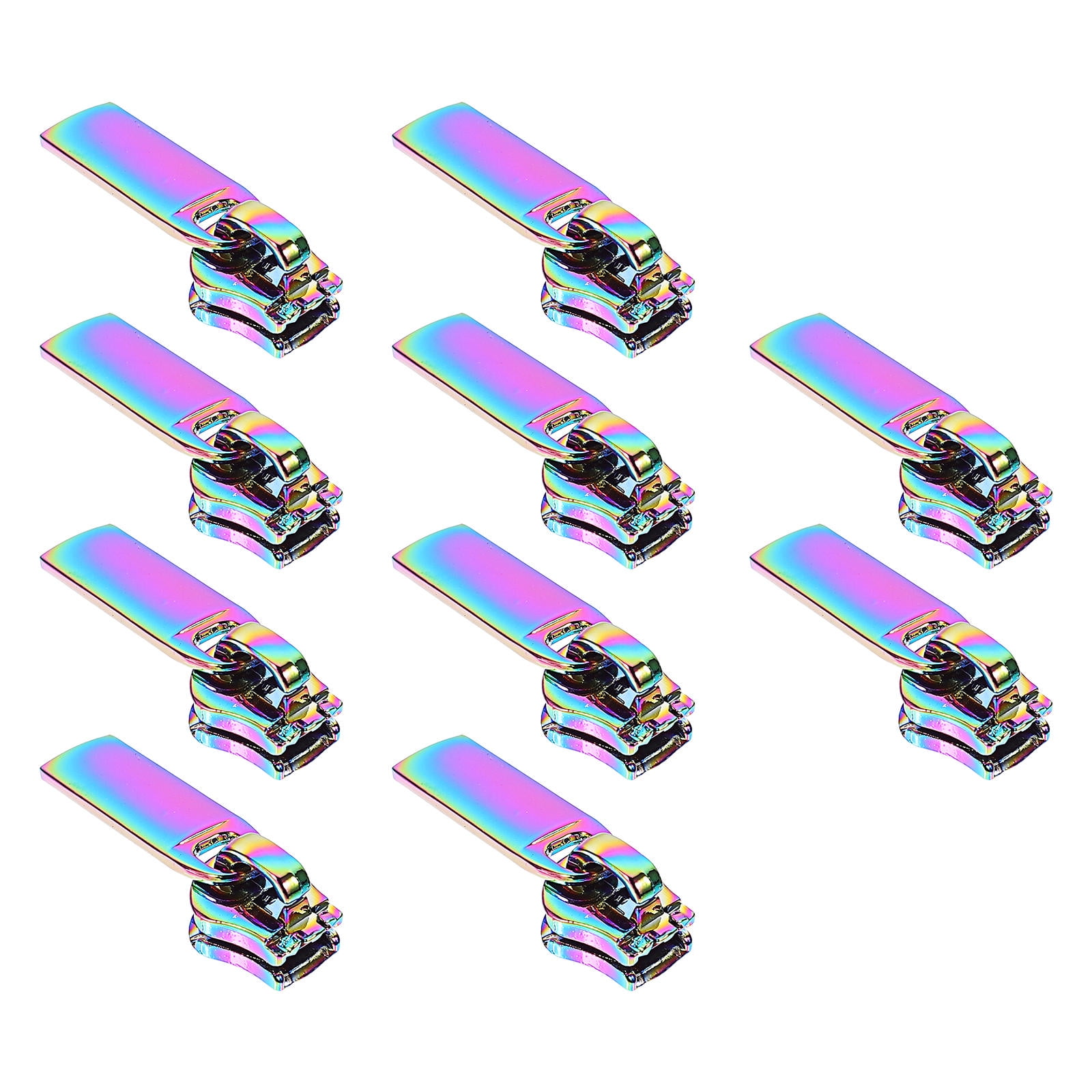 KALLORY 10Pcs Decorative Zipper Pulls Multi Colored Metal for Daily Use ...