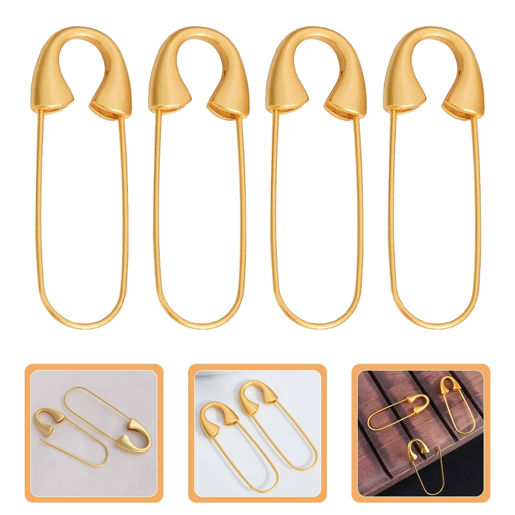 KALLORY 10Pcs Diy Dress Craft Pin Golden Safety Pins for Jewelry Making ...