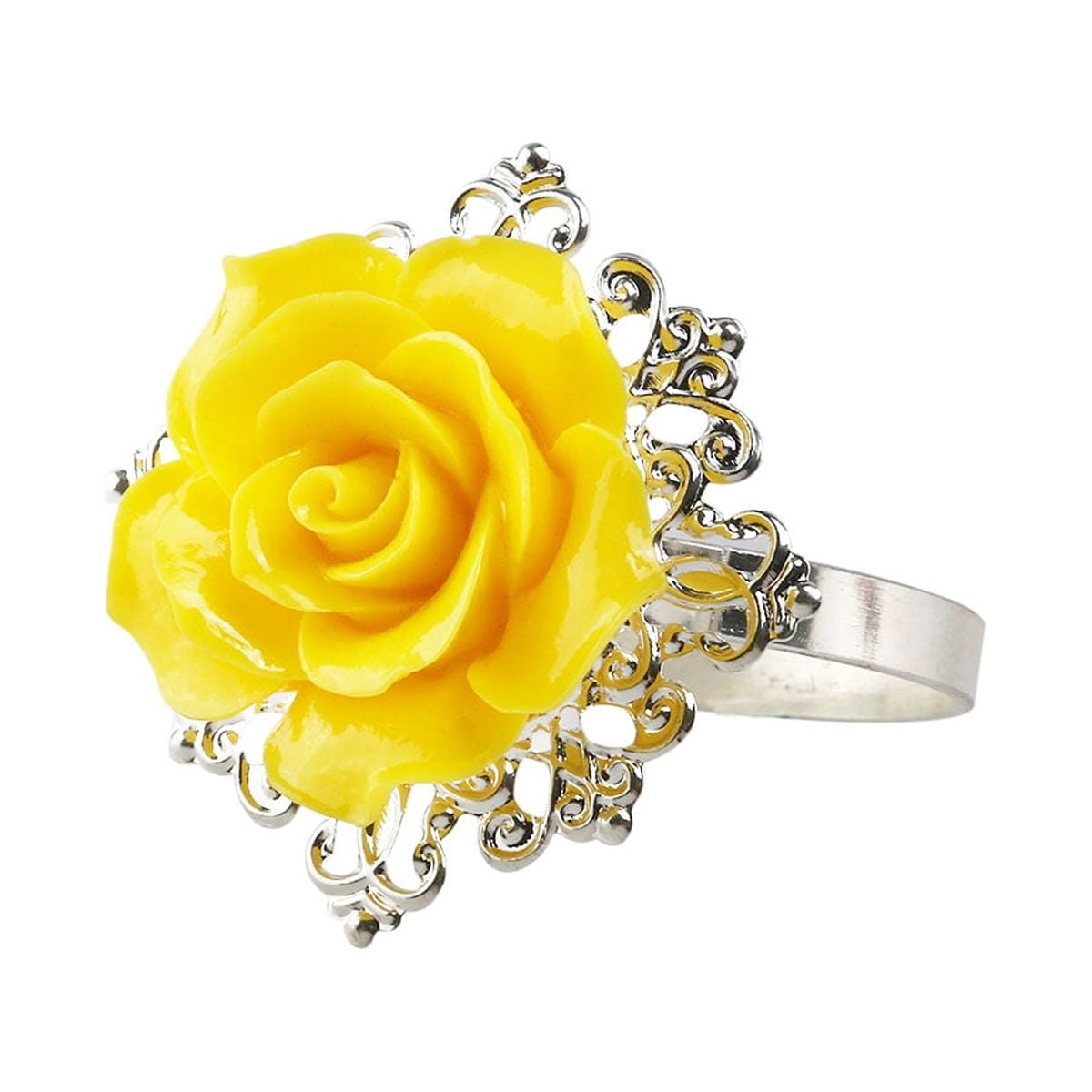 KALLORY 10Pcs Napkin Clasp in Resin and Iron for Wedding and Bridal ...