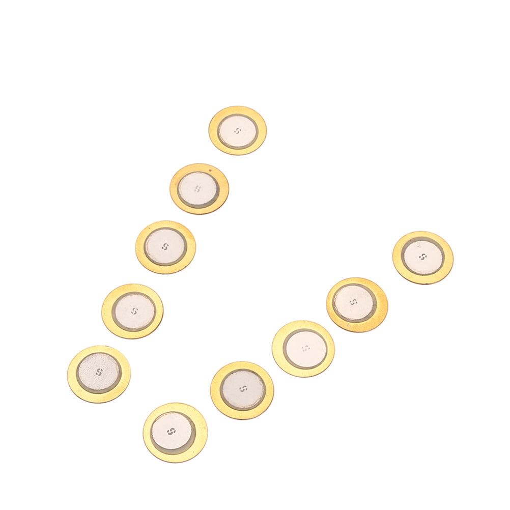 KALLORY 10Pcs Piezo Disc Diaphragm Elements for Drum Pickup Multi Color ...
