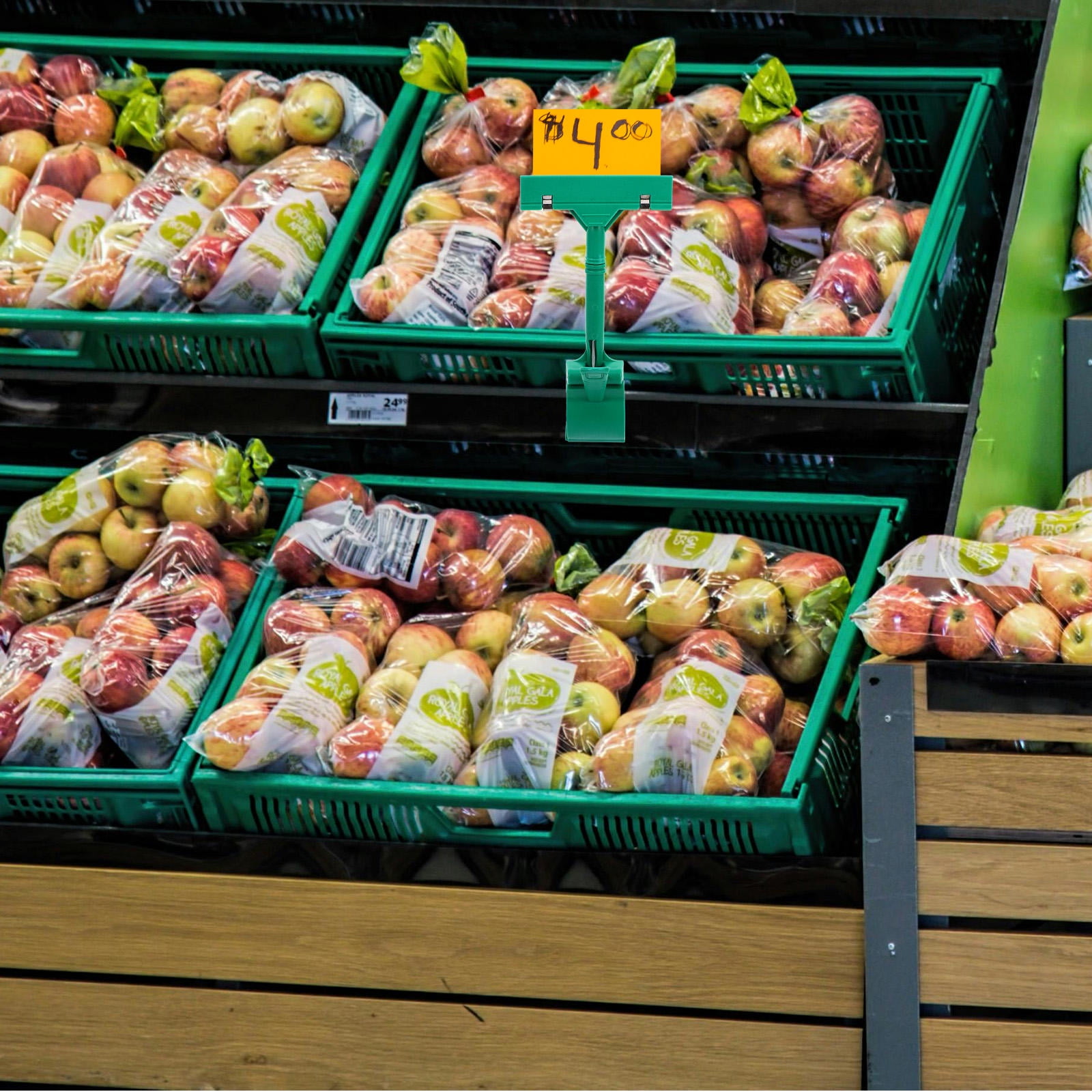 KALLORY 10Pcs Rotatable T Shaped Sign Holders Green Color For Tag Label ...