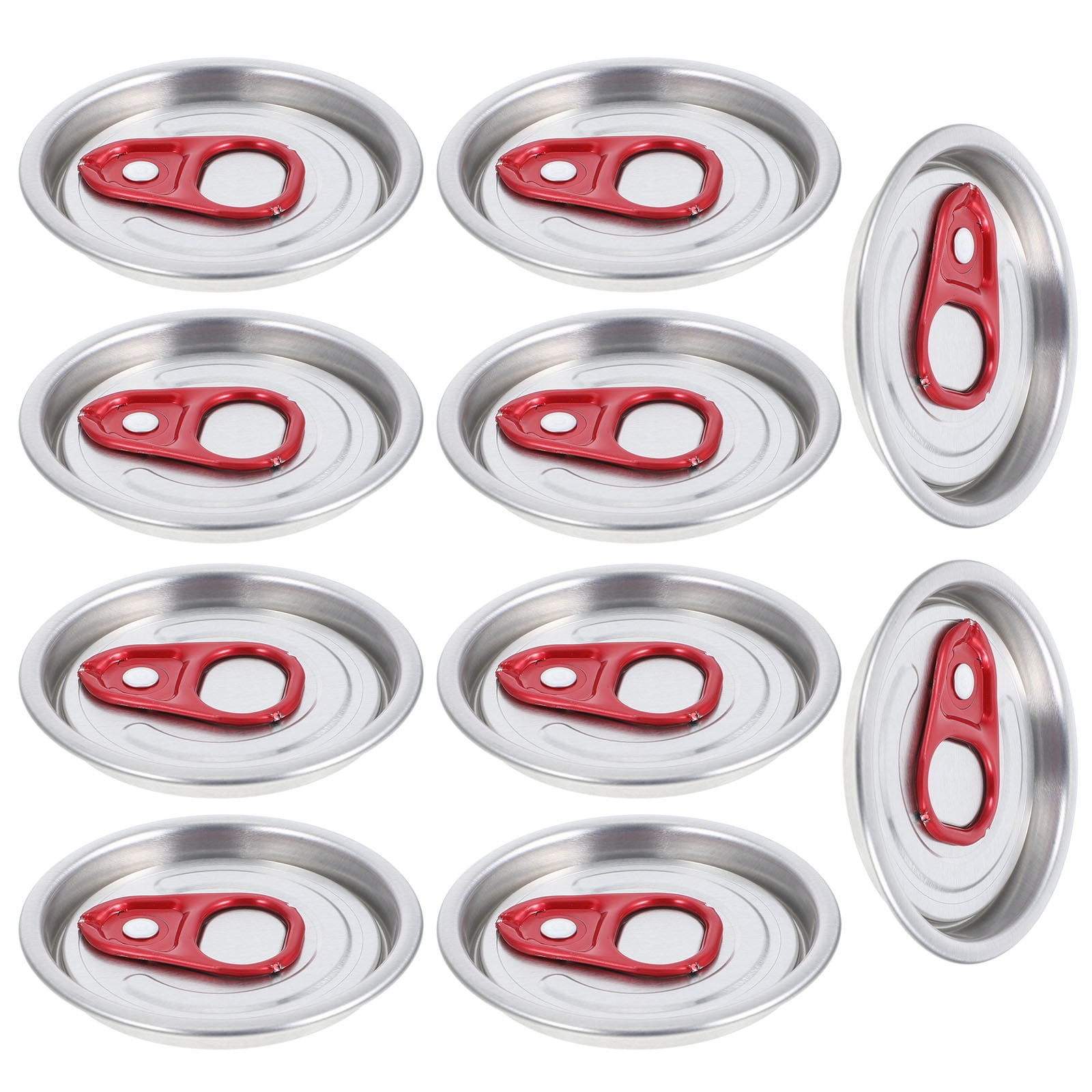 KALLORY 10Pcs Sealing Lid Red Round Aluminum for Large Mouth Canning ...