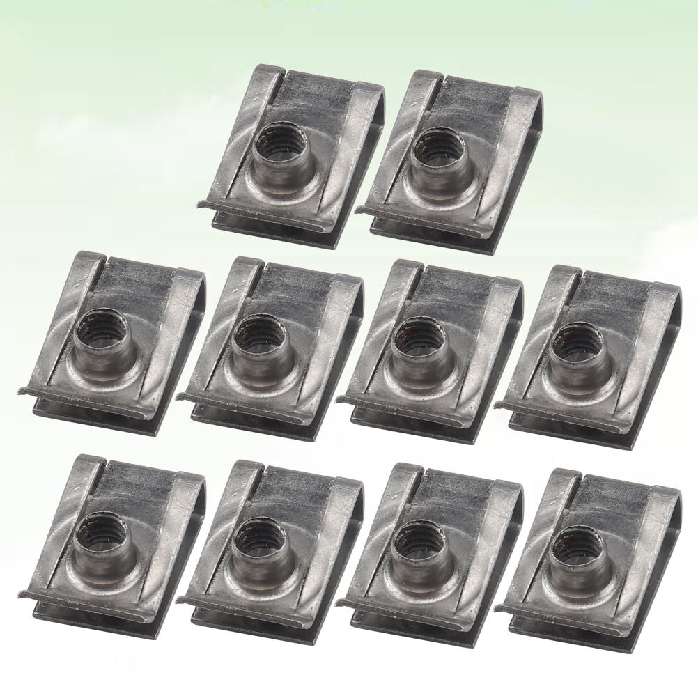 KALLORY 10Pcs Silver U Clip Fastener for Car Body Plastic Decorations ...