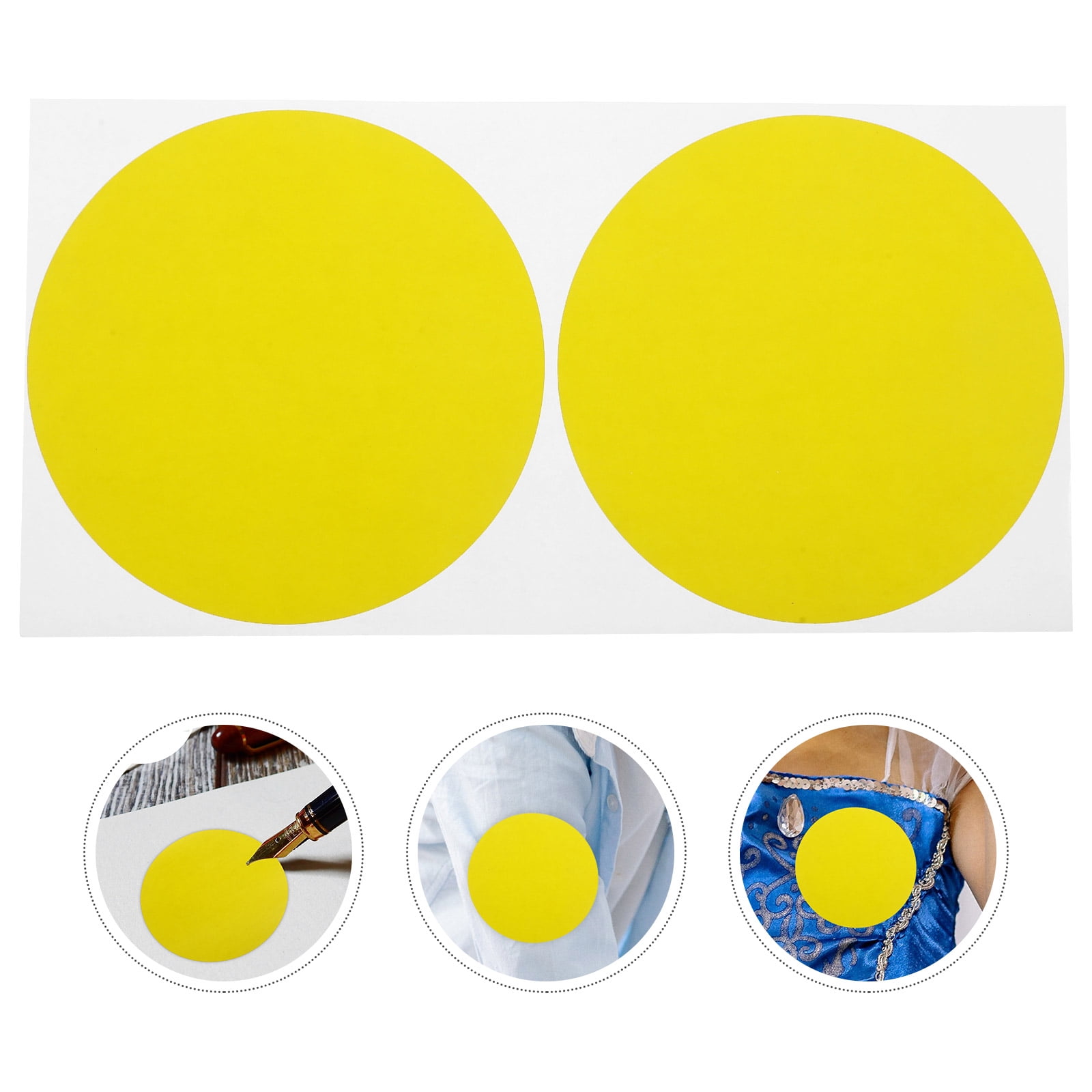 KALLORY Yellow Round Labels Self Adhesive Dots Stickers for Decoration ...