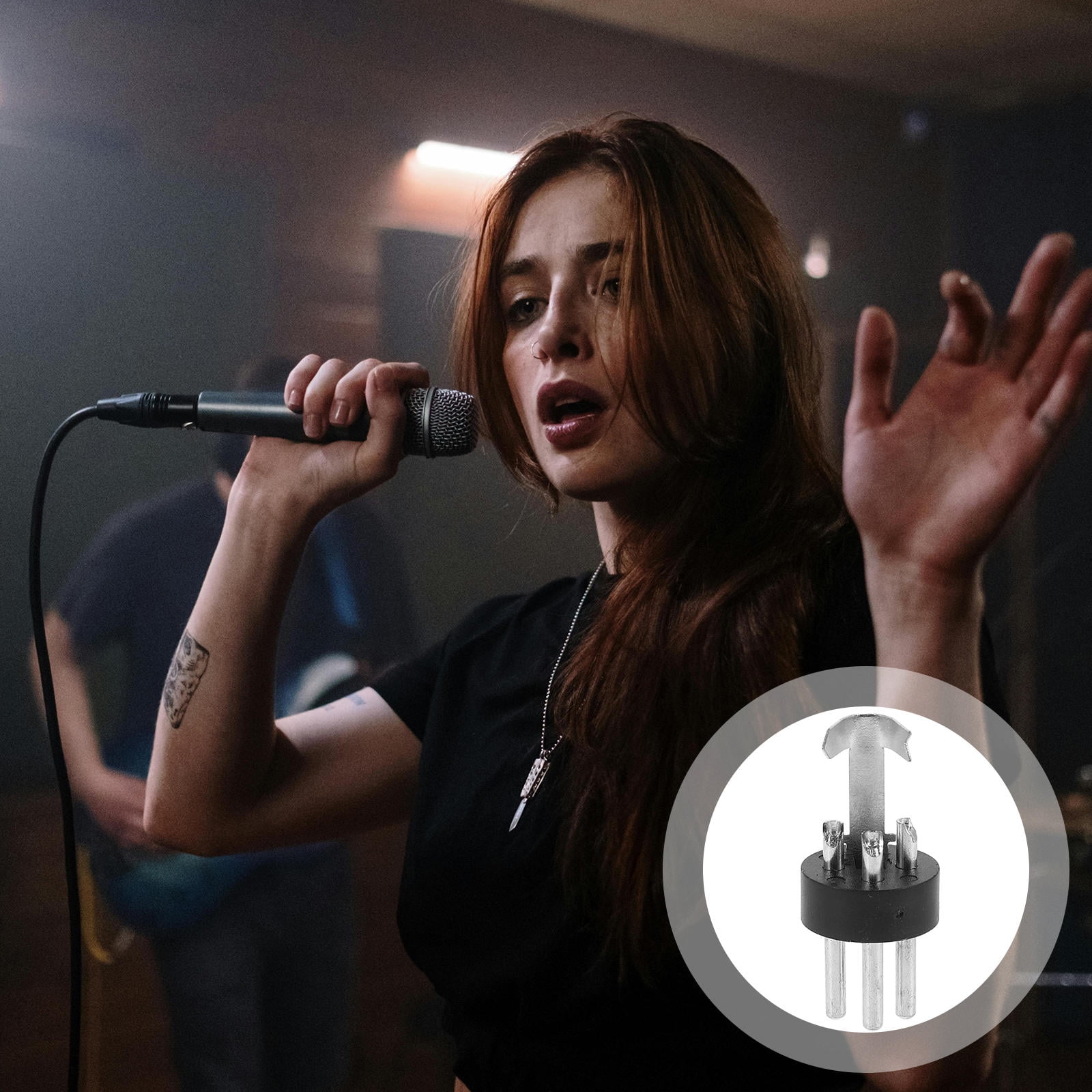 KALLORY 10pcs Microphone Male Plugs Replacement Microphone Plugs ...