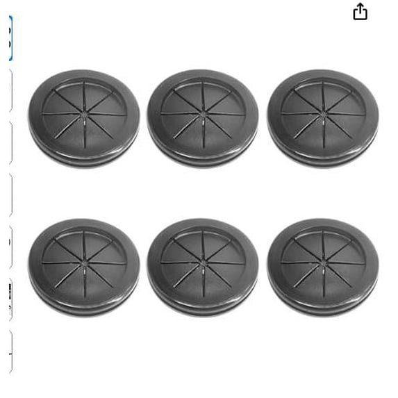 KALLORY 10Pcs Black Rubber Cable Grommets for Wire Hole Protection with ...