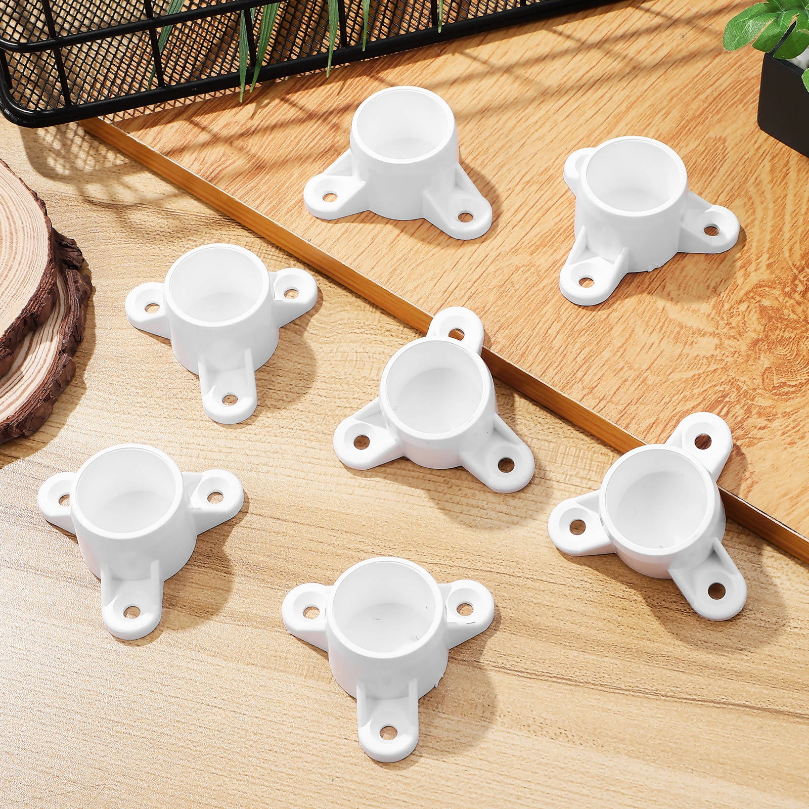 KALLORY 12Pack PVC Flange Table Leg Caps for Furniture Grade PVC ...