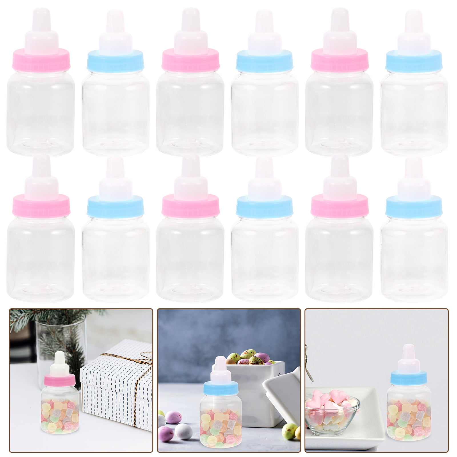 KALLORY Small Baby Bottles Transparent 12pcs Feeding Bottle - Walmart.com