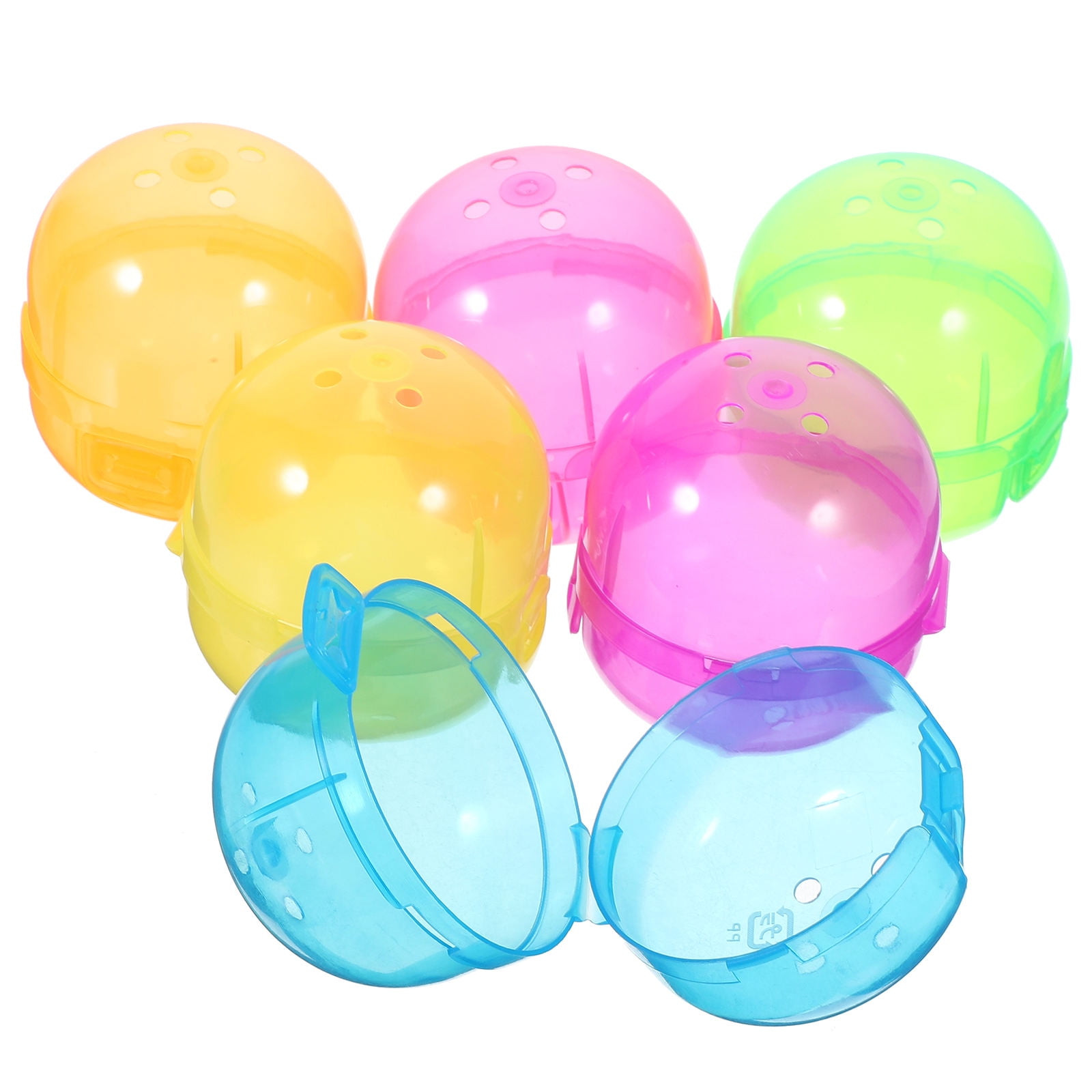 KALLORY 12pcs Empty Round Ball Reusable Fillable Capsules Containers ...